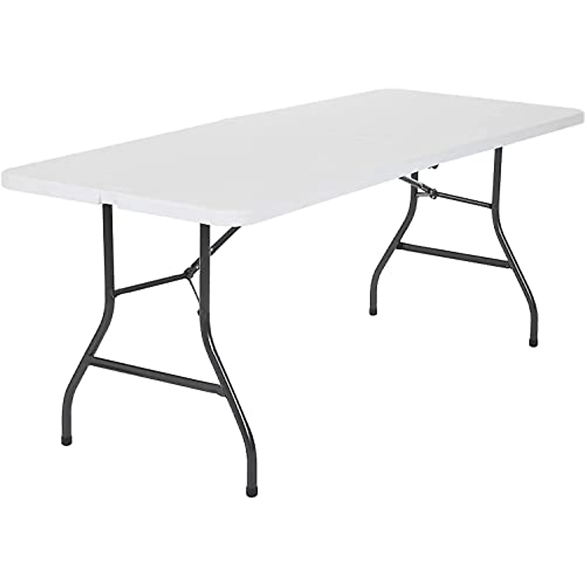 Edtian Folding 6ft Outdoor and Indoor Foldable Ideal for Camping and Picnic, Portable and Easy to Set Up, Perfect as a Card Craft Table, White