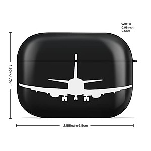 Case Cover for AirPods Pro Flight Airplane Silhouettes Full Body Protection Case Earphone Earset Case Hard PC Cover