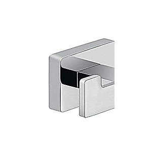 Gedy 4426-13 Atena Square Wall Mounted Double Hook, Chrome