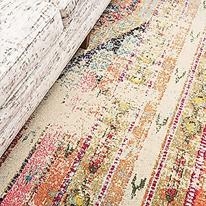 Unique Loom Sedona Collection Distressed, Southwestern, Vintage, Modern, Over-Dyed, Abstract Area Rug (5' 0 x 8' 0 Rectangular, Multi/Beige)