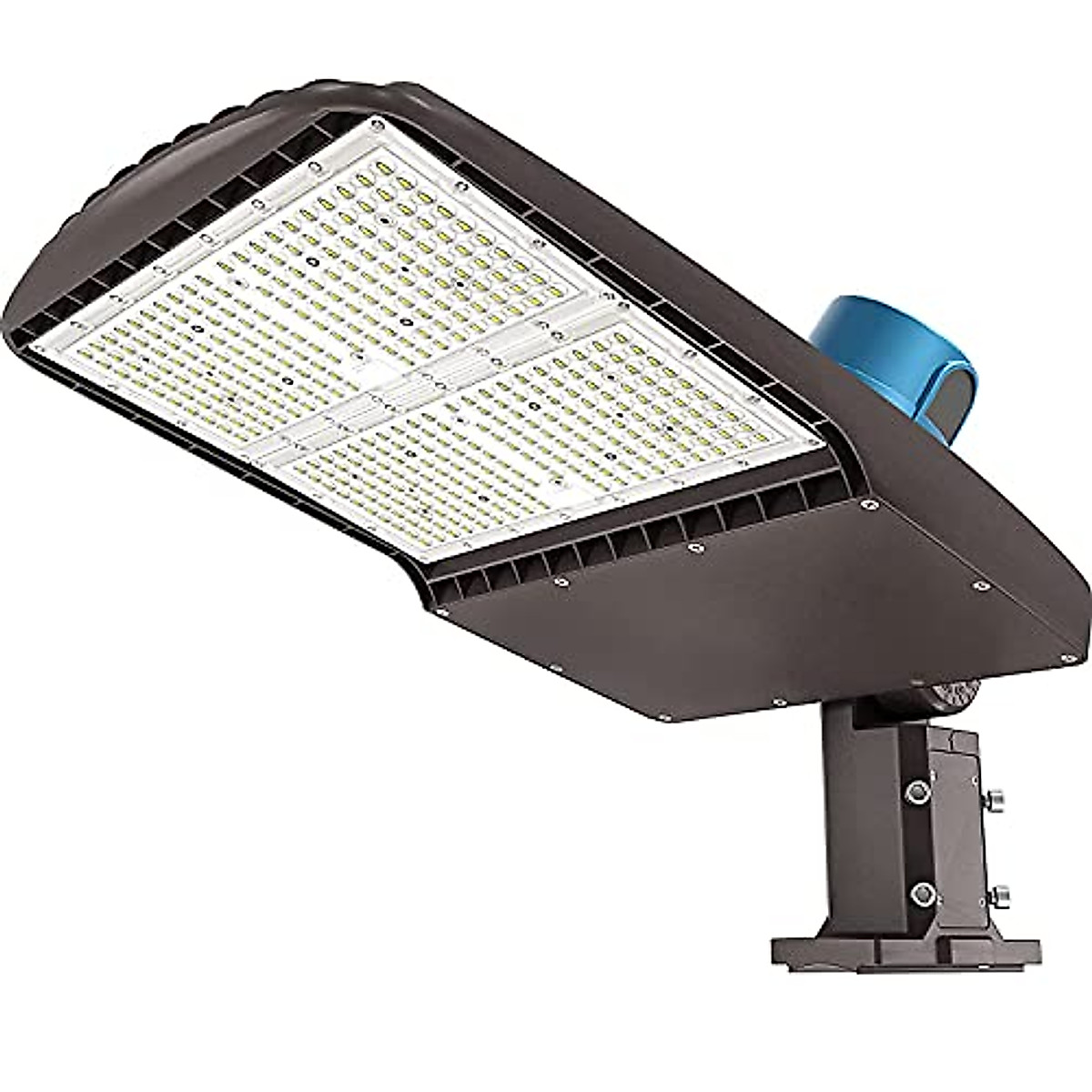 OSTEK 300W LED Parking Lot Lights with Dusk-to-Dawn Photocell, Outdoor Commercial Area Lighting Fixture 42000LM - Waterproof IP65 5000K LED Shoebox Light with Slip Fitter Mount 100-277V