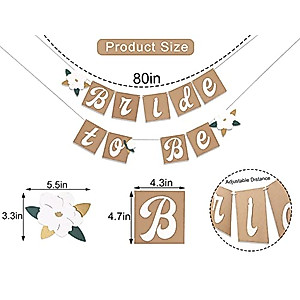 Bride to Be Banner - Magnolia Floral Bride to Be Banner, Bridal Shower Decorations, Miss to Mrs Banner, Bachelorette, Engagement and Wedding Party Decorations