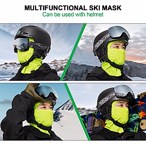 Balaclava Ski Mask 3 Pieces Full Face Cover for Men and Women Breathable Full Face Mask for Skiing Outdoor Sports