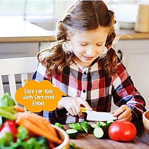 Knives for Kids, 6-Piece Kitchen Cooking and Baking Knife Set, Children's Knives for Real Cooking, BPA-Free Kids' Toddler Knives