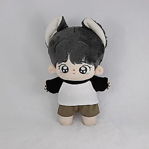 niannyyhouse 10cm 15cm 20cm Plush Doll Clothes Color Blocking T-Shirt Undershirt Soft Stuffed Plush Toy Dress Up Accessories (a2, 20cm)
