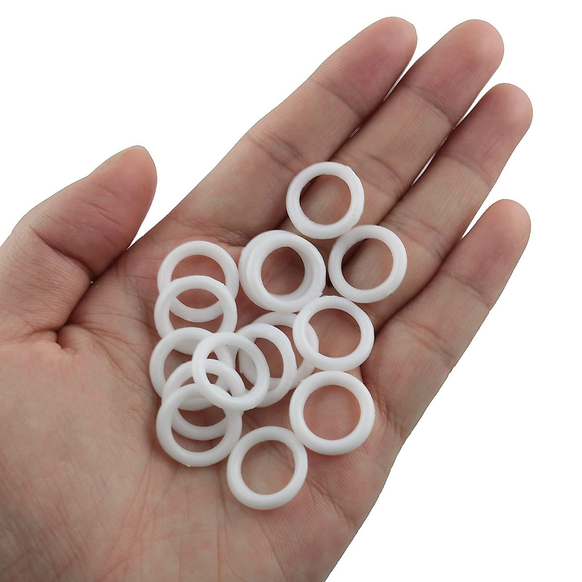 ZZLZX 200PCS Cafe Curtain Rings, Clear Plastic Rings, Plastic Roman Blind Curtain Rings, O-Rings for Roman Shades