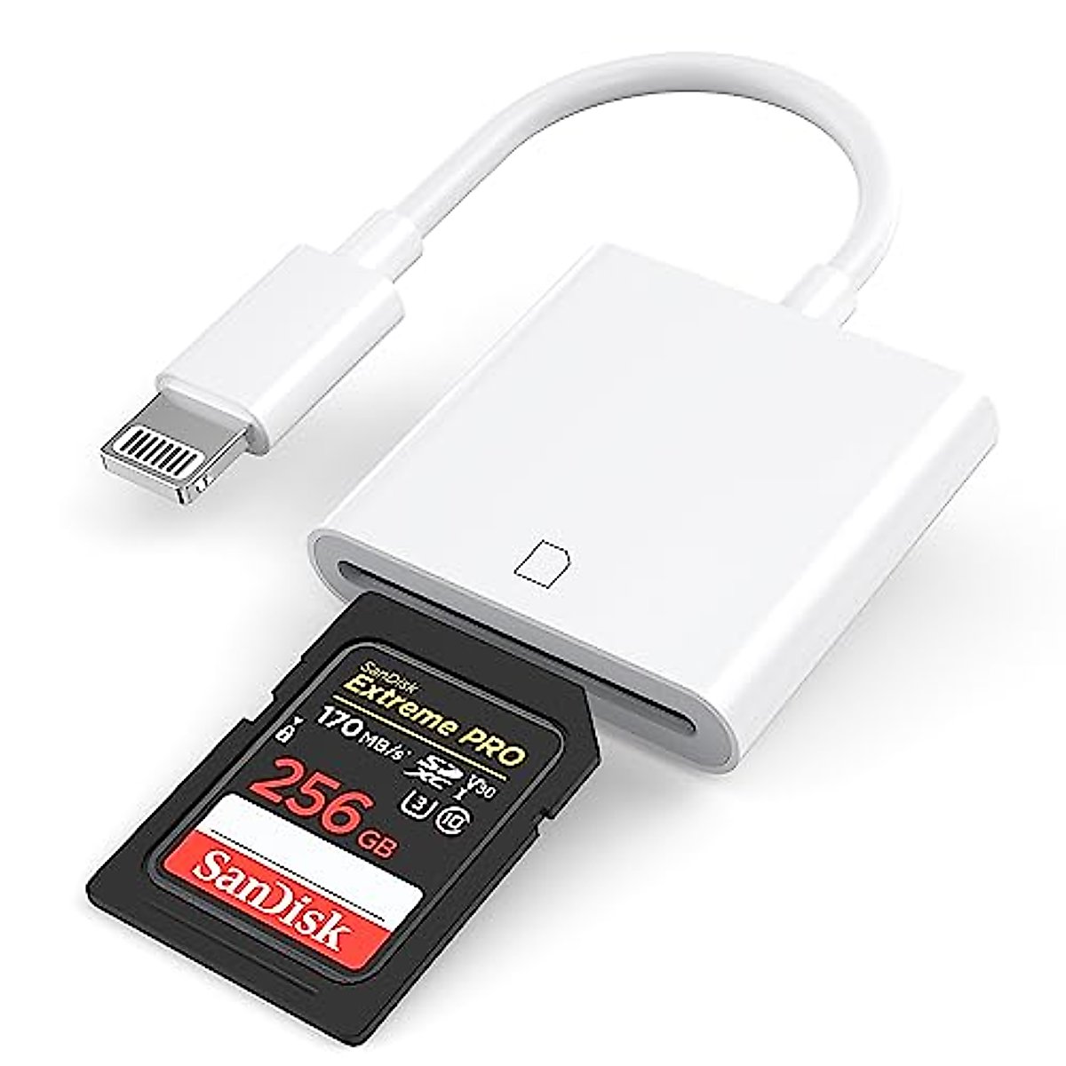 (Apple MFi Certified) Lightning to SD Card Camera Reader,esbeecables SD Card Reader for iPhone,Trail Camera Viewer SD Memory Card Reader Adapter for iPhone 14/13/12/11/XS/XR/X/8/7/iPad,Plug and Play