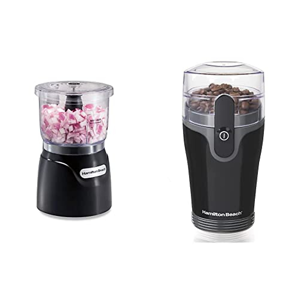 Hamilton Beach Electric Vegetable Chopper & Mini Food Processor, 3-Cup, 350 Watts & Fresh Grind Electric Coffee Grinder