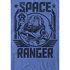 Disney Men's Toy Story Buzz Lightyear Space Ranger Graphic T-Shirt, Royal Heather, X-Large