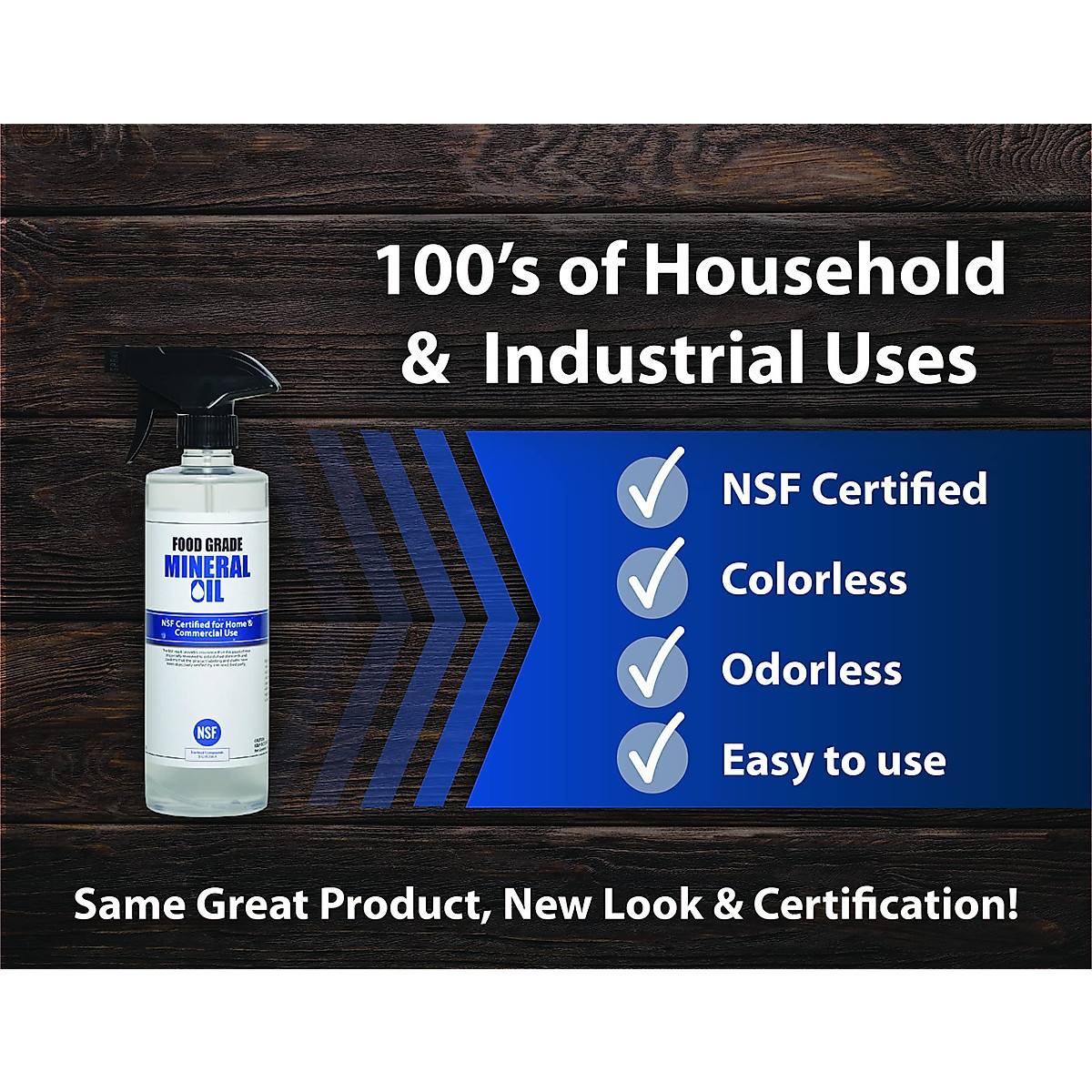 Premium 100% Ready to Use Food Grade Mineral Oil, 16oz Spray Bottle, Butcher Block and Cutting Board Oil - Sprayer Included