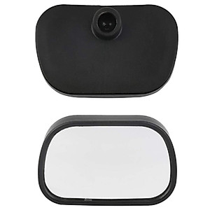 AISIBO Baby Car Mirror, Monitor Infant Child Mirror for Rear Facing Car Seat with Wide Clear View - Safety Shatterproof Rearview Mirror Adjustable Acrylic 360° for Back Seat(black)