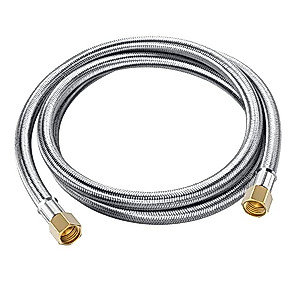 PatioGem Propane Hose Extension 6 Feet, Braided 3/8" Female Flare On Both Ends Hose, Propane Extension Hose, Propane Gas Line, 3/8 Propane Hose, Flexible Gas Line, Female to Female Hose, Gas Line
