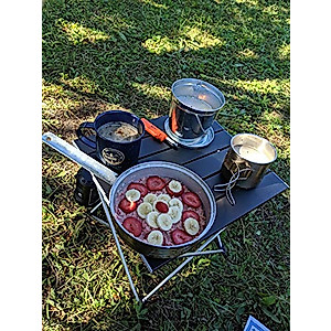 Ready Table Small Lightweight Portable Outdoor Folding Table w/Aluminum Hard Top. Useful for Beaches, Boating, Camping & More. 16x11 Portable Table w/Bag Makes for Easy Travel & Quick Setup.