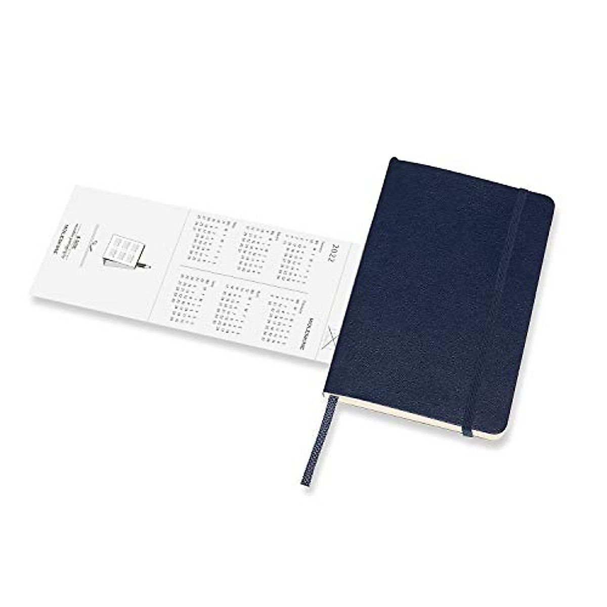 Moleskine Classic 12 Month 2022 Weekly Horizontal Planner, Soft Cover, Pocket (3.5" x 5.5"), Sapphire Blue