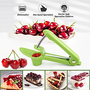 EWPJDK Cherry Pitter Tool Pit Remover Heavy-Duty Stainless Steel Olive Pitter Tool for Making Cherry Jam (Black)