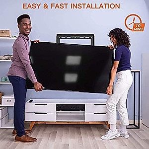 Perlegear Low Profile Fixed TV Wall Mount Bracket for Most 17-42 Inch LED LCD OLED Flat Curved Screen TVs, Ultra Slim and Space Saving TV Mount with Max VESA 200 x 200mm and 66 lbs, Fits 8 Inch Studs