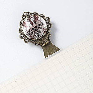 2 Pack Metal Bookmarks Skeleton Skull