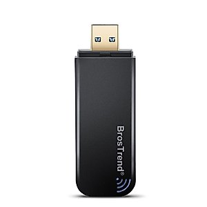 BrosTrend Universal WiFi to Ethernet Adapter, 300Mbps on 2.4GHz, WiFi to Wired Converter Wireless Bridge+BrosTrend 1200Mbps USB WiFi Network Adapter for Laptop, Desktop PC Bundle