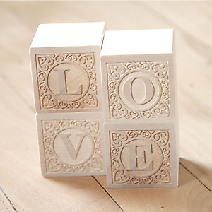 Uncle Goose Uppercase Alphablank Blocks - Made in The USA