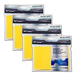Zoopin Double Matte Card Sleeves,Yellow, 320pcs -Pack … …