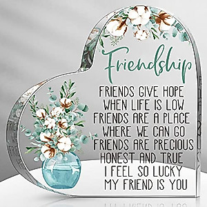 Friend Gifts for Women Friend Friendship Birthday Gifts for Women Bestie Gifts, Acrylic