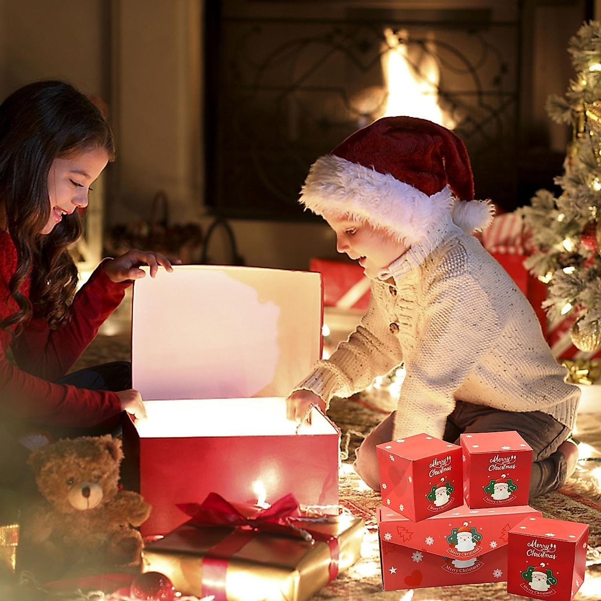 Surprise Box Gift Box for Money, Surprise Gift Box Explosion,Pop Out Money Gift Box,Pop Up Money Box for Cash Gift,Seeroze Surprise Gift Box Christmas,Surprise Gift Box Set (Christmas,12 Pages red)