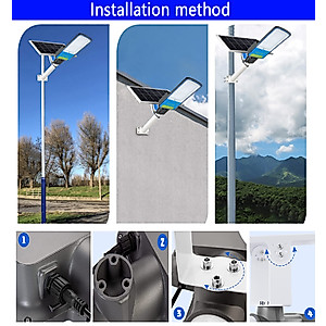 1800W Solar Street Light, 235000 Lumens Dusk to Dawn Solar Outdoor Lights Remote Control Waterproof IP67 6500K Security Solar Flood Light for Yard, Garage, Garden