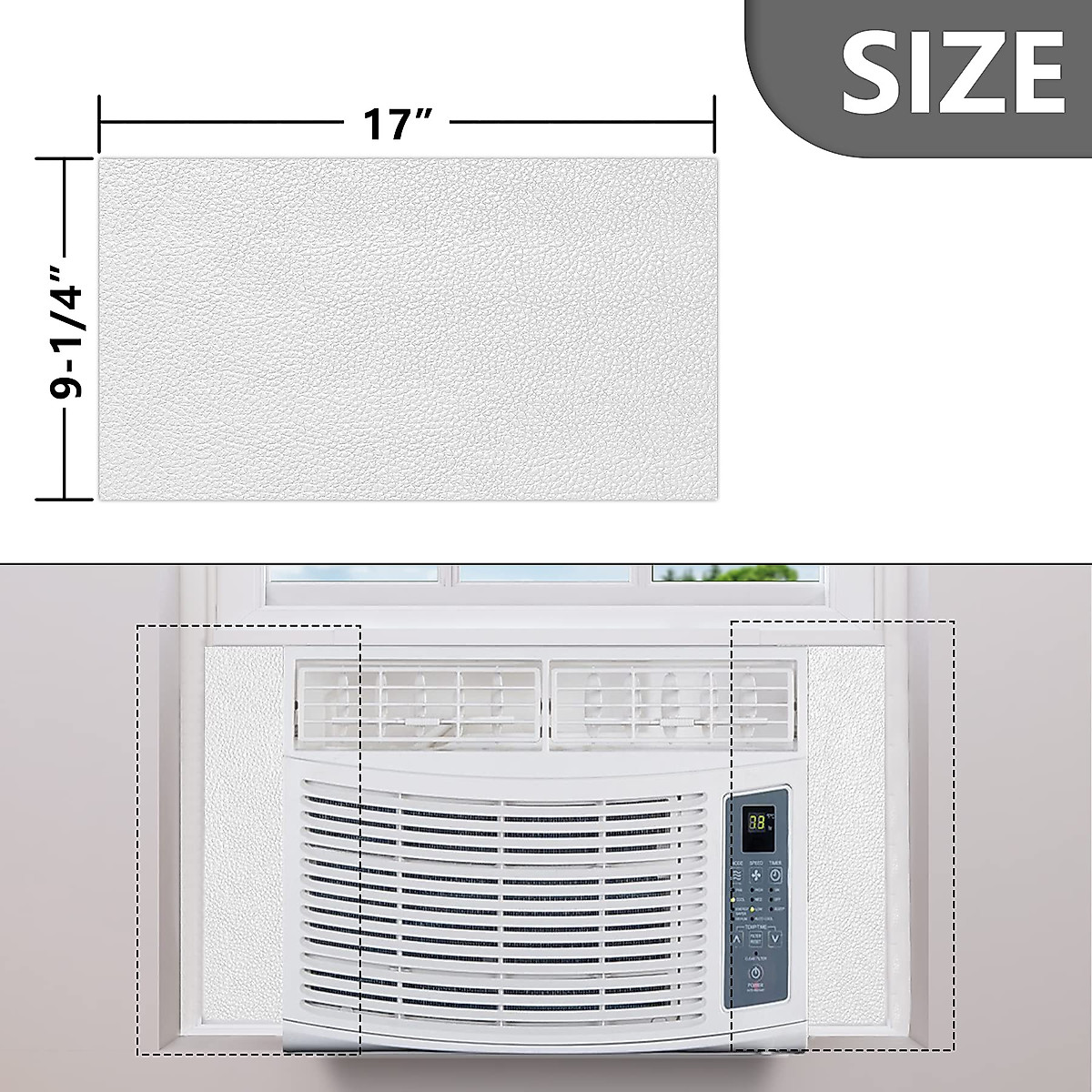 BJADE'S Window Air Conditioner Side Insulation Foam Panels,Summer and Winter AC Insulating for Indoor Window AC Unit
