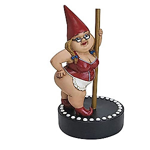 Pole Dancing Gnome Statue, Resin Garden Gnome Statues, Funny Outdoor Statue Gnome Figurine, Creative Statue Patio Yard Lawn Spring Decorations