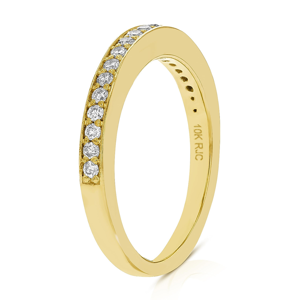 Vir Jewels 1/5 cttw Diamond Wedding Band in 10K Yellow Gold Size 5