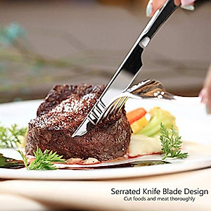 40-Piece Silverware Set, HaWare Stainless Steel Flatware Service for 8, Modern Tableware Cutlery for Home, Elegant Eating Utensils Include Knives/Spoons/Forks, Mirror Polished, Dishwasher Safe