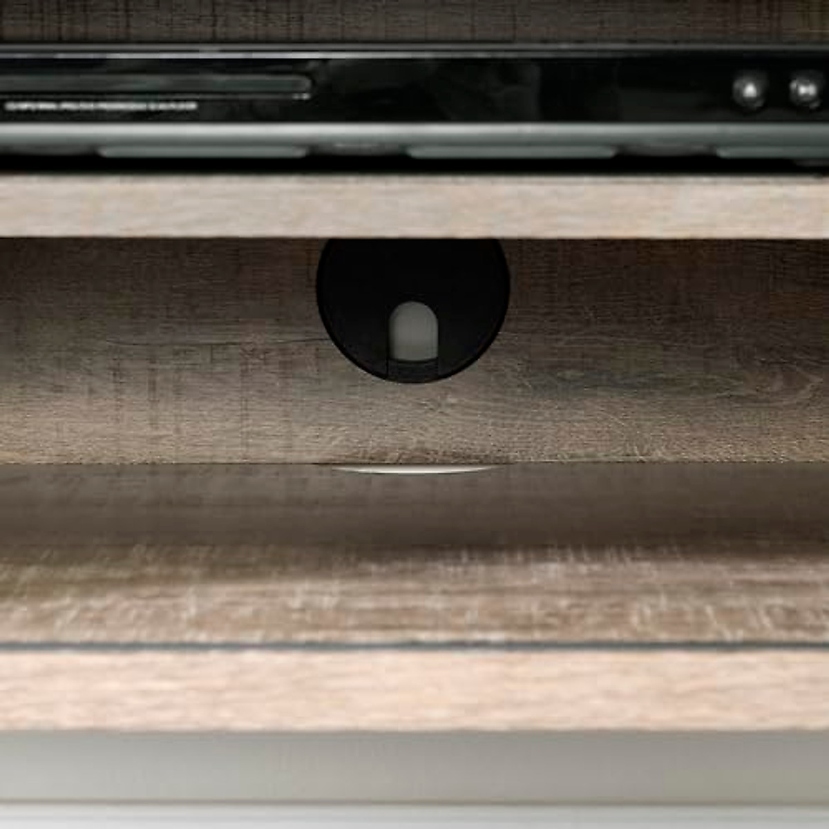 South Shore Munich 68" Wall Mounted Media Console-Weathered Oak