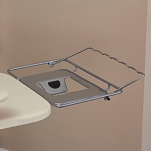 Household Essentials Wide Mega Ironing Board 4-Leg, Steel Top Pressing Station, Heat-Resistant Fiber Pad and Cotton Cover, Silver Frame