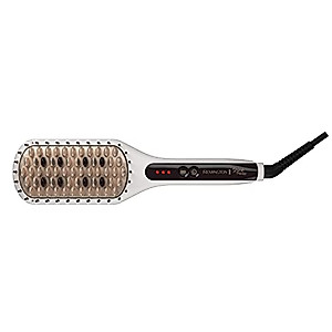 REMINGTON SHINE THERAPY Argan Oil & Keratin Infused Straightening Brush / Heated Styling Brush / Paddle Brush