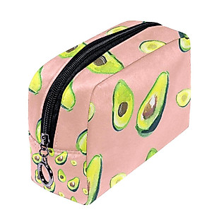 TBOUOBT Cosmetic Travel Bags, Makeup Case, Makeup Bag for Toiletries, Avocado Watercolour Fruit