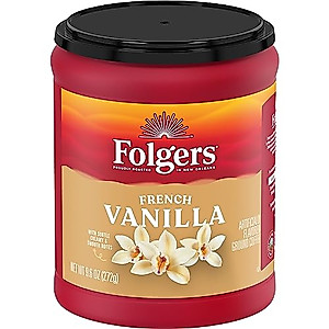Folgers French Vanilla Flavored Ground Coffee, 9.6 Ounce