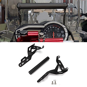 Akozon Motorcycle Phone Holder, Aluminum Mount GPS Stand Bar Replacement Fit for Triumph Tiger 800 XCX XRX 2015 2017