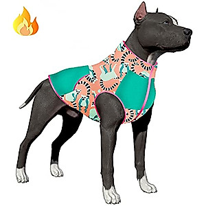 LovinPet Boxer Sweater for Dogs, Lightweight Warm Pet Coats, Skin-Friendly Flannel Fabric Clothes for Dog, Wildlife Lemurs Pastel Prints Dog Clothes, Warm Dog Clothes for Large Dogs Breed,2XL