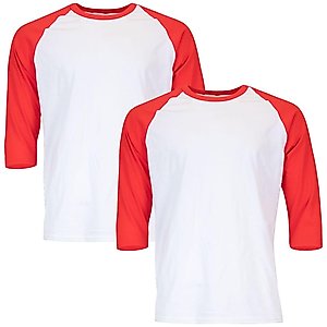 Gildan Adult Heavy Cotton 3/4 Raglan T-Shirt, Style G5700, 2 Cout (Pack of 1)