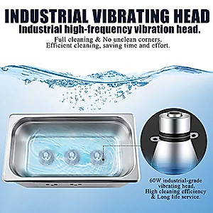 Anbull 6.5L Professional Ultrasonic Cleaner Machine with 304 Stainless Steel and Digital Timer Heater for Jewelry Watch Coin Glass Circuit Board Dentures Small Parts