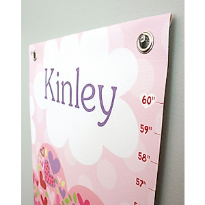 Personalized Growth Chart for Kids, Floral Pink - I See Me!