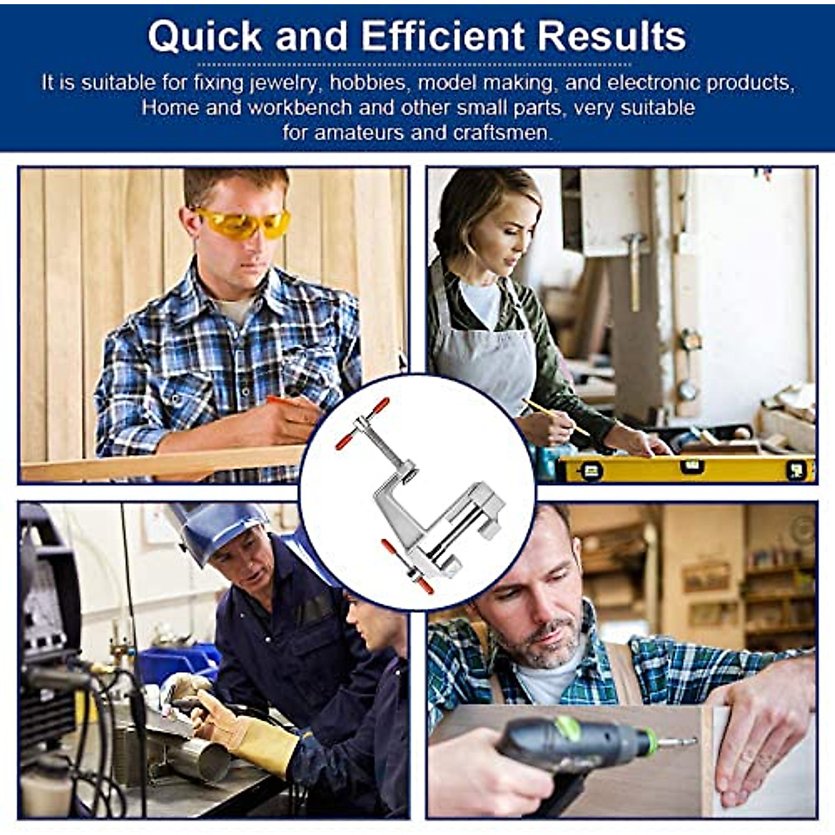 TANJIN Mini Jeweler Table Clamp Small Hobby Bench Vice Jewelers Hobby Clamps Craft Table Repair Tool Portable Work Bench Vise