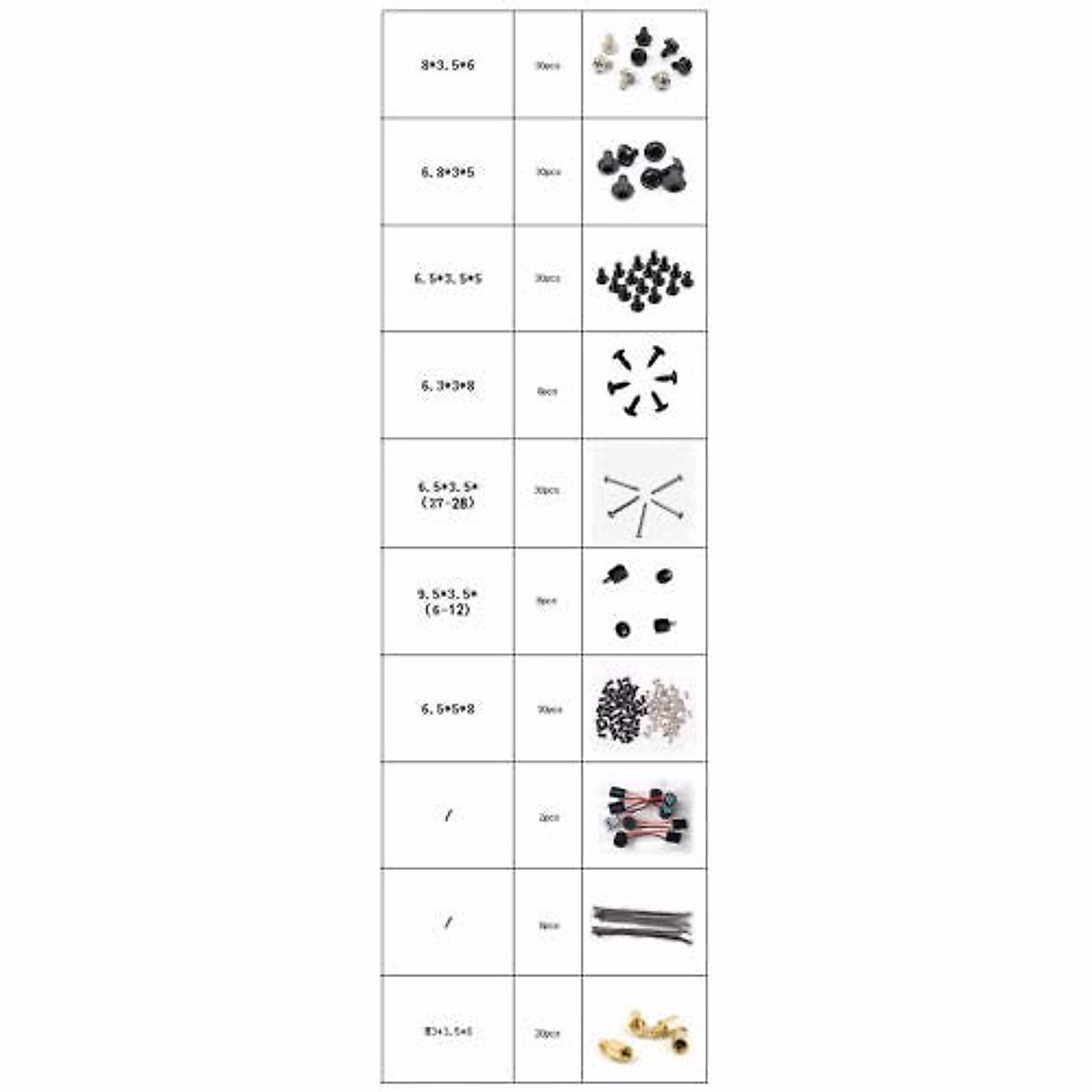 Screw 196pcs Computer Power Supply Motherboard Hard Disk Graphics Card Chassis Screws