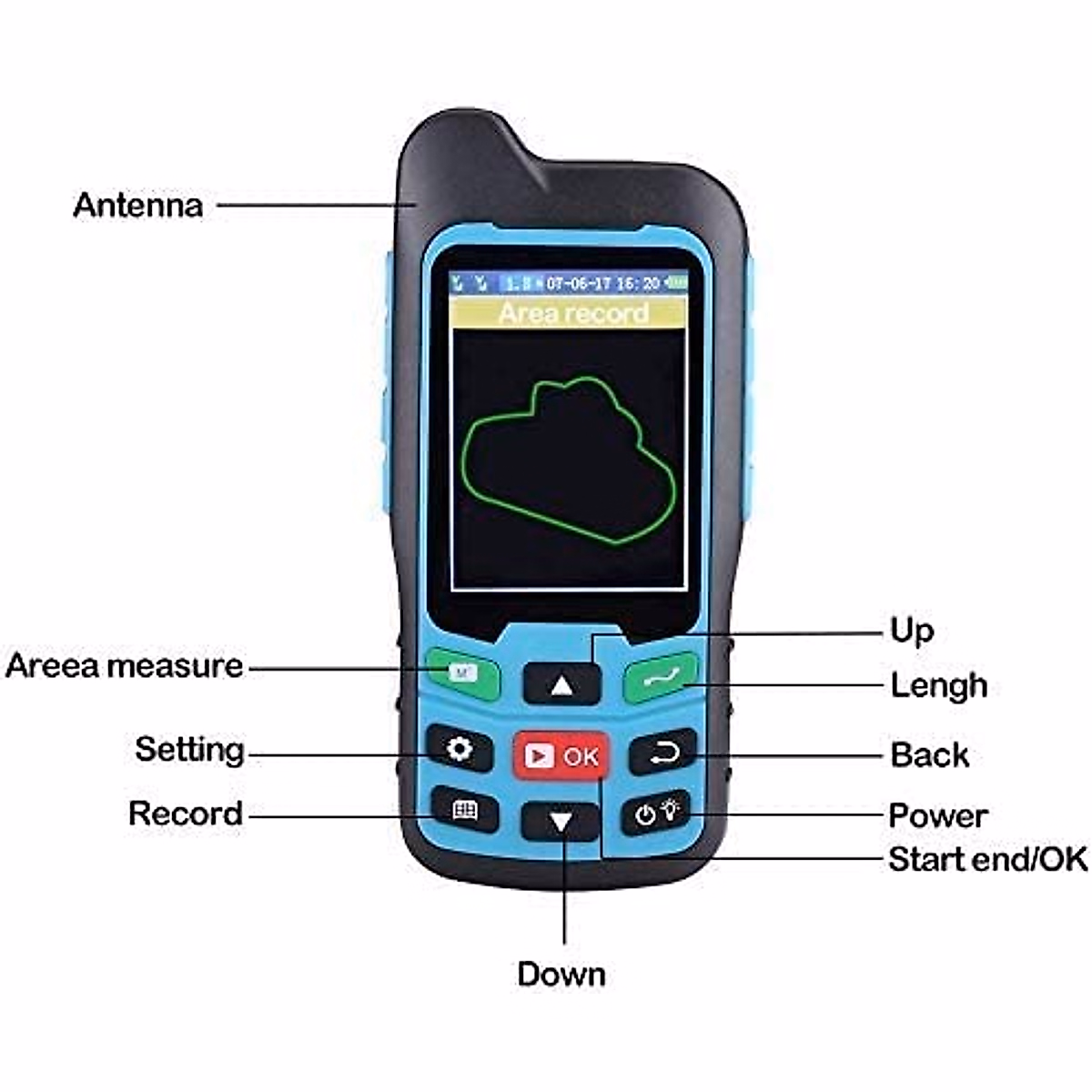 Handheld GPS Survey Equipment, BEVA GPS Land Measuring Instrument, Mini Handheld GPS Units for Mountainous Land, Slope and Flat Field