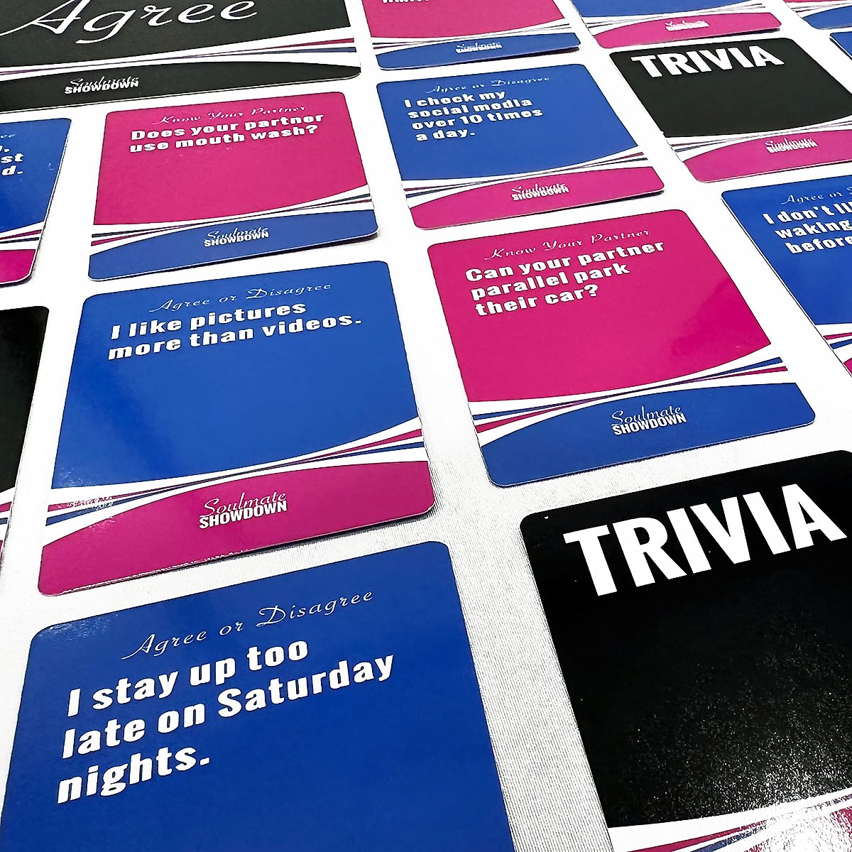 Soulmate Showdown Couples Card Game - Collaborate Through Three Exciting Rounds and Learn Something New About Your Relationship