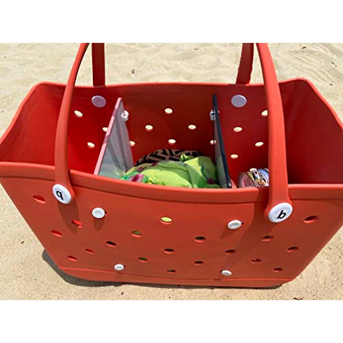 Esenjoylife 2PCS Pink Divider Tray for Bogg Bag Accessory Compatible with Original X Large Bogg Bag Help with Organizing Bogg Bag and Divide Space