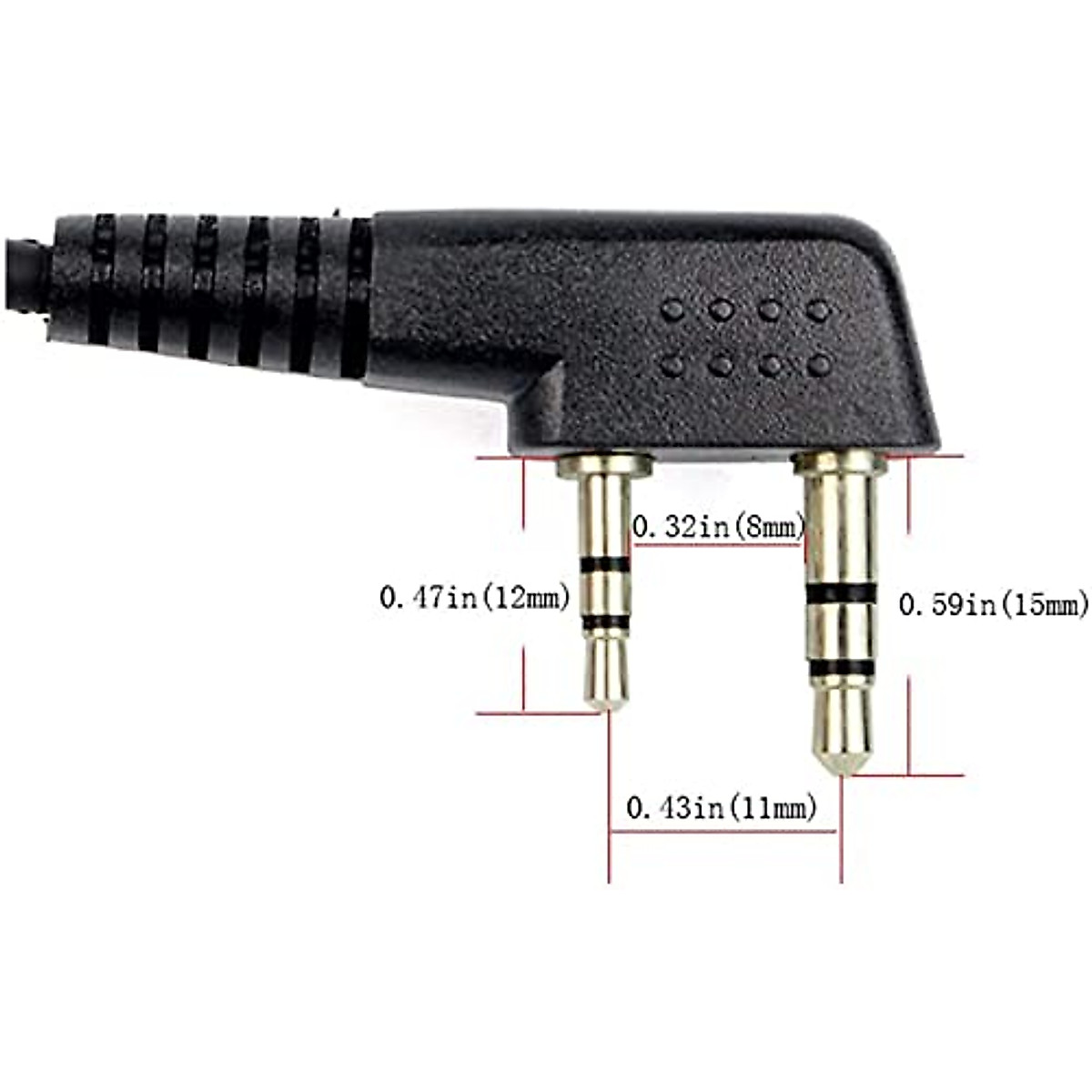 Retevis Case of 10, Walkie Talkies Earpiece with Mic 2 Pin D-Type Headset Compatible with Baofeng UV-5R BF-888S H-777 RT22 RT27 RT-5R Kenwood 2 Way Radios(10 Pack)