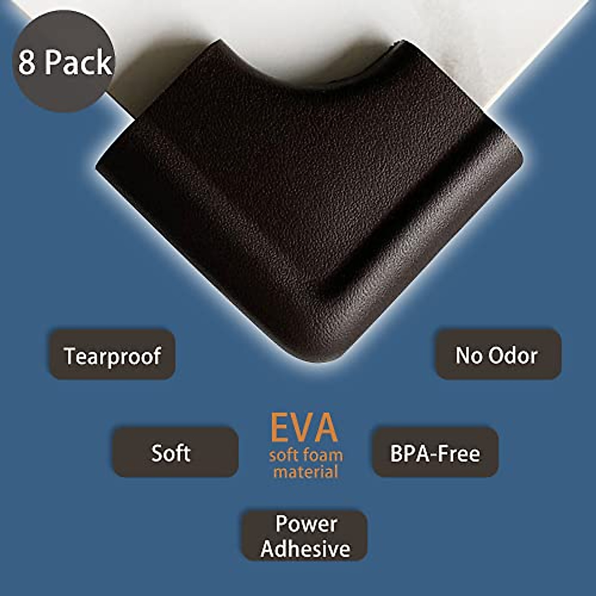Corner Protector Baby Proofing Corner Guards. Table Corner Protectors for Baby to Prevent Head & Knee Injuries. Adhesive Pre-Taped, 8 Pack
