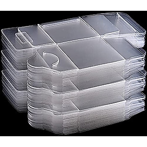 Nicunom 120 PCS Clear Favor Boxes, 2" x 2" x 2" Plastic Favors Boxes Gift Boxes Transparent Cube Boxes Single Individual Packaging for Macaron Candy Minigifts Wedding Party Baby Shower