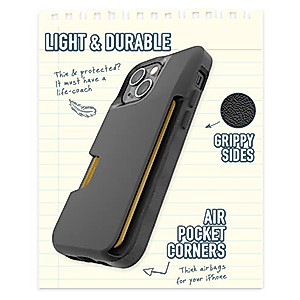 Smartish iPhone 13 Mini Wallet Case - Wallet Slayer Vol. 1 [Slim + Protective] Credit Card Holder - Black Tie Affair